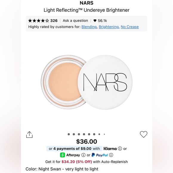 NARS | Makeup | Nars Light Reflecting Undereye Brightener Night Swan ...